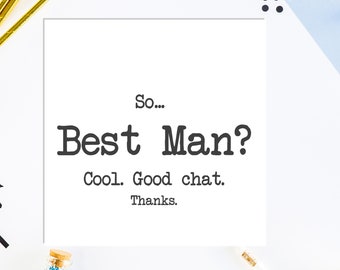 Best Man Card - Etsy UK