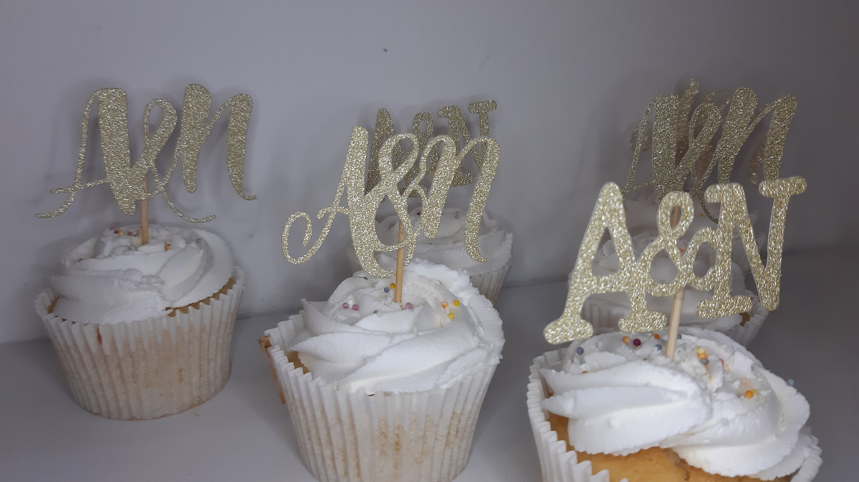 Personalised Initial Cupcake Toppers ***free UK Shipping*** - Etsy UK