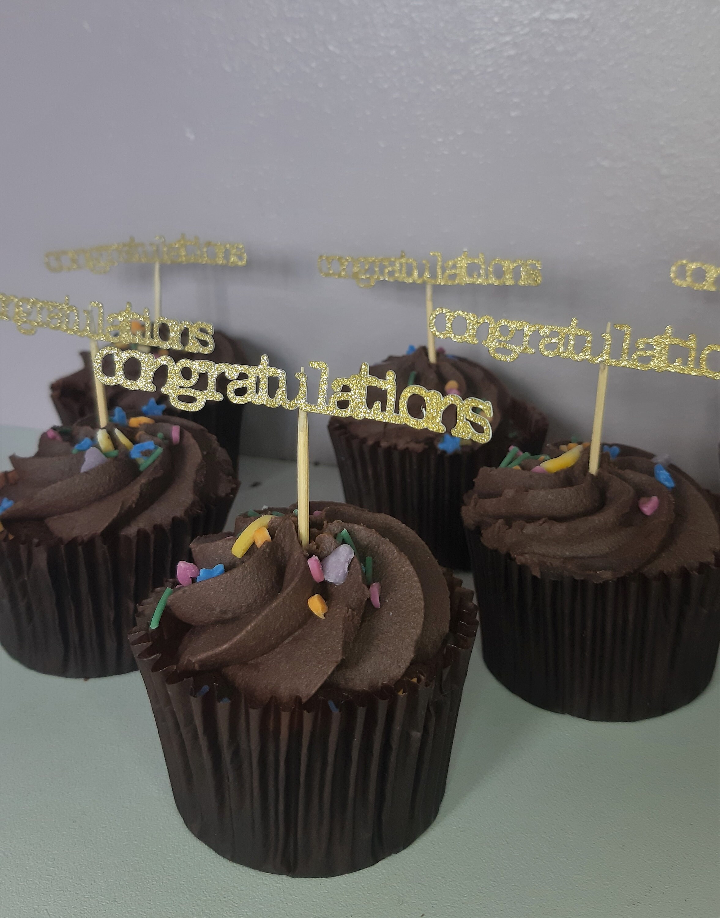 Cute congratulations Cupcake Toppers free UK - Etsy