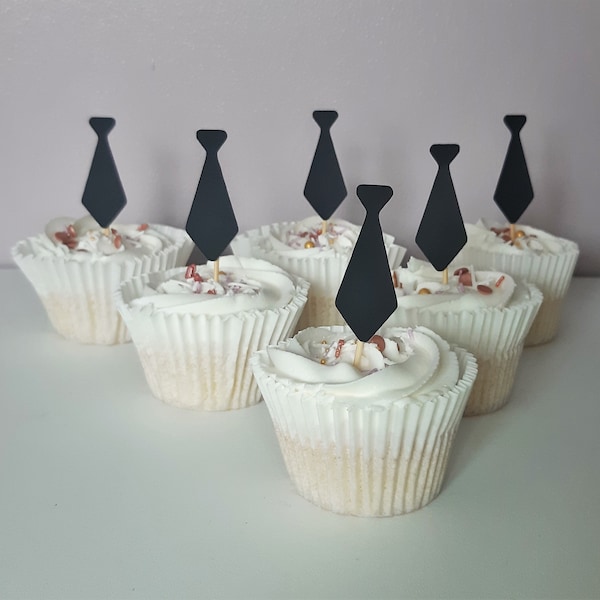 Tie Cupcake Toppers - Etsy