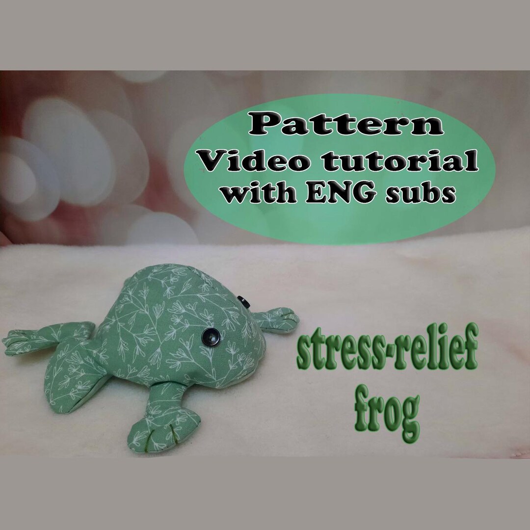 Sewing Pattern Stuffed DIY Frog Toy Anti-stress Sensory Pattern Video ...