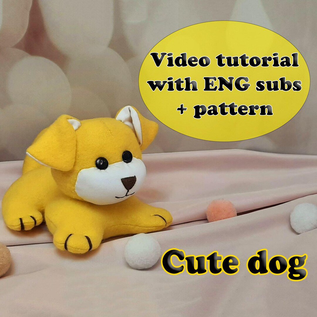 Dog Sewing Pattern Stuffed Dog Doll Pdf Tutorial Puppy Pattern Stuffed ...