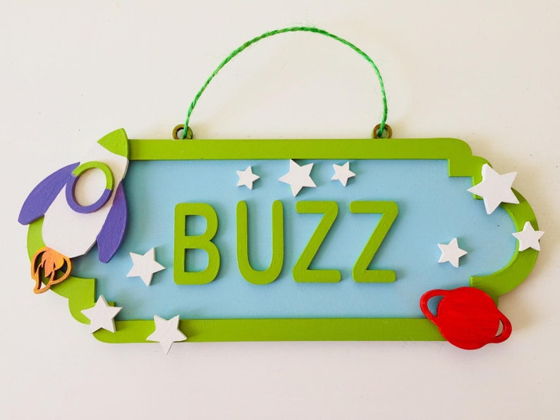Personalised Door Sign Space Theme Street Sign Toy Story | Etsy