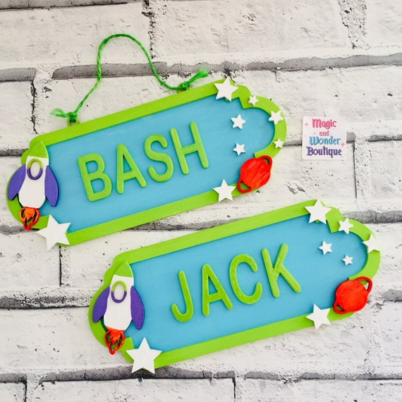 Personalised Door Sign Space Theme Street Sign Toy Story | Etsy