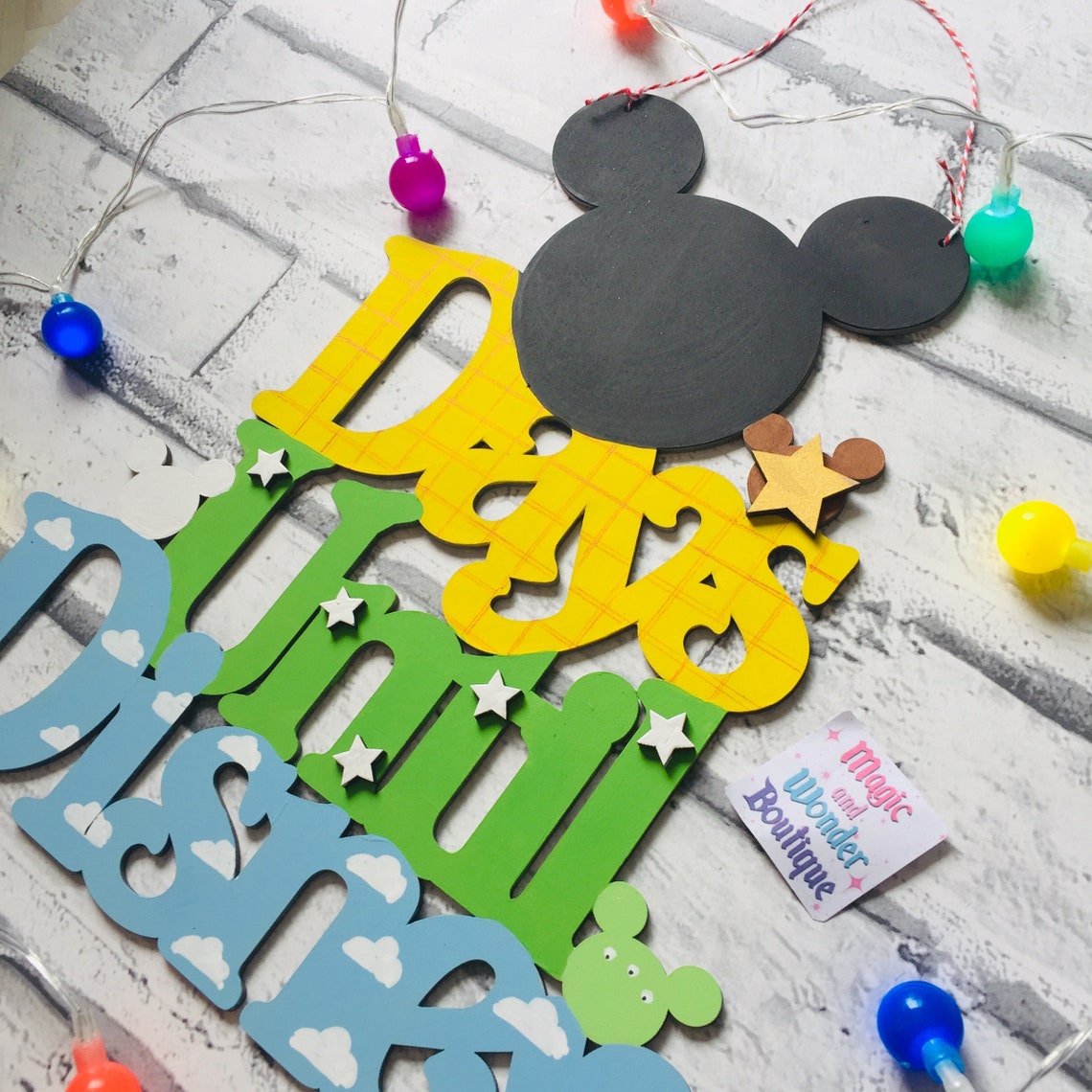 Days Until Disney Toys Alien Sherrif Glitter Hanging Sign | Etsy