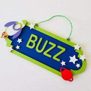 Personalised Door Sign, Space Theme, Street Sign, Toy Story Decor ...