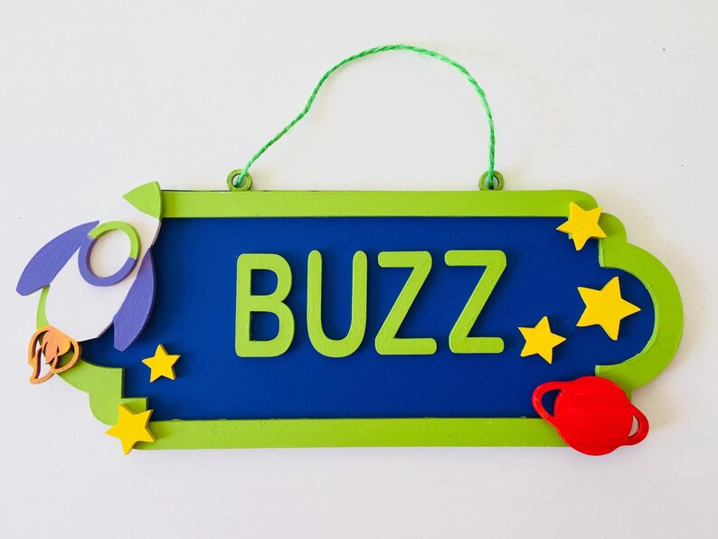 Personalised Door Sign Space Theme Street Sign Toy Story | Etsy
