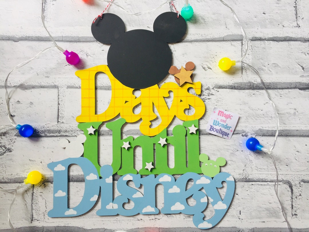 Days Until Disney Toys Alien Sherrif Glitter Hanging Sign Chalk ...