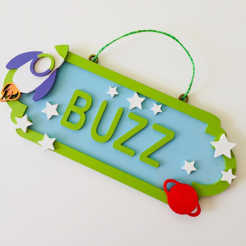 Personalised Door Sign Space Theme Street Sign Toy Story | Etsy