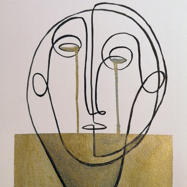 Crying Face Painting - Etsy