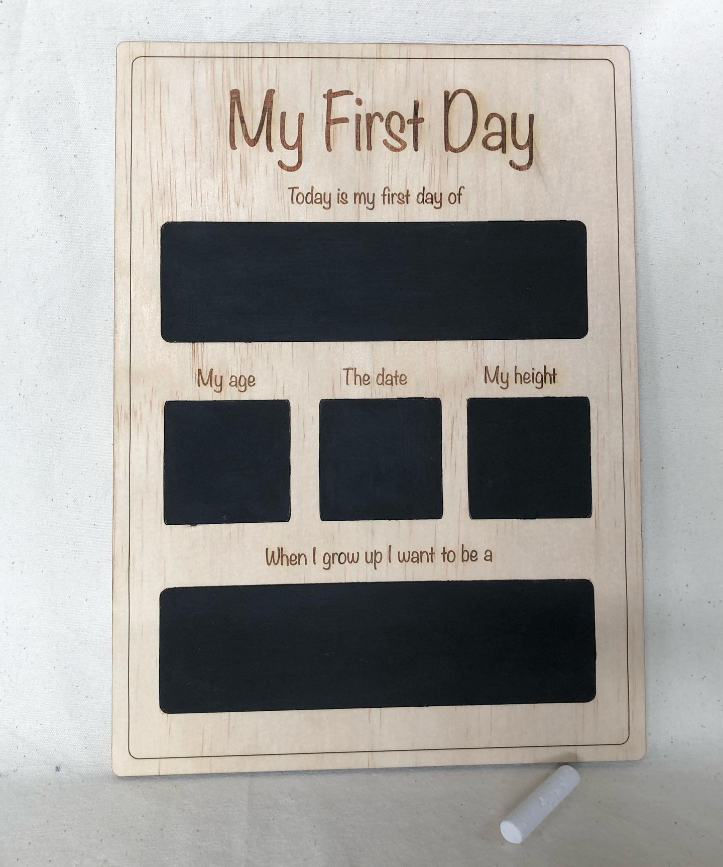 First Day Board - First Day of School Kinder Daycare Sign - Memory ...