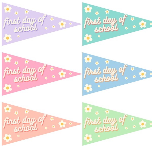 School Pennant - Etsy