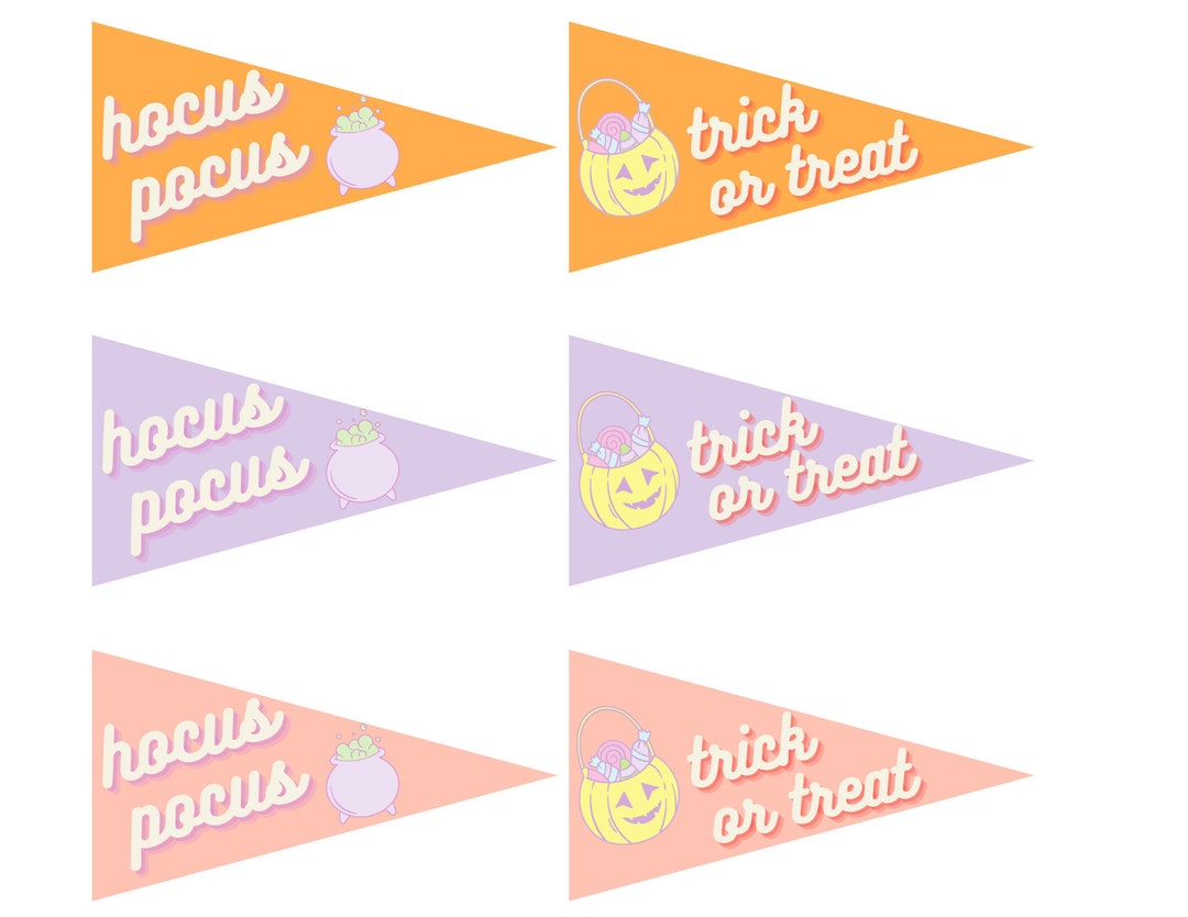 Halloween Pennant Flags PRINTABLES - Etsy
