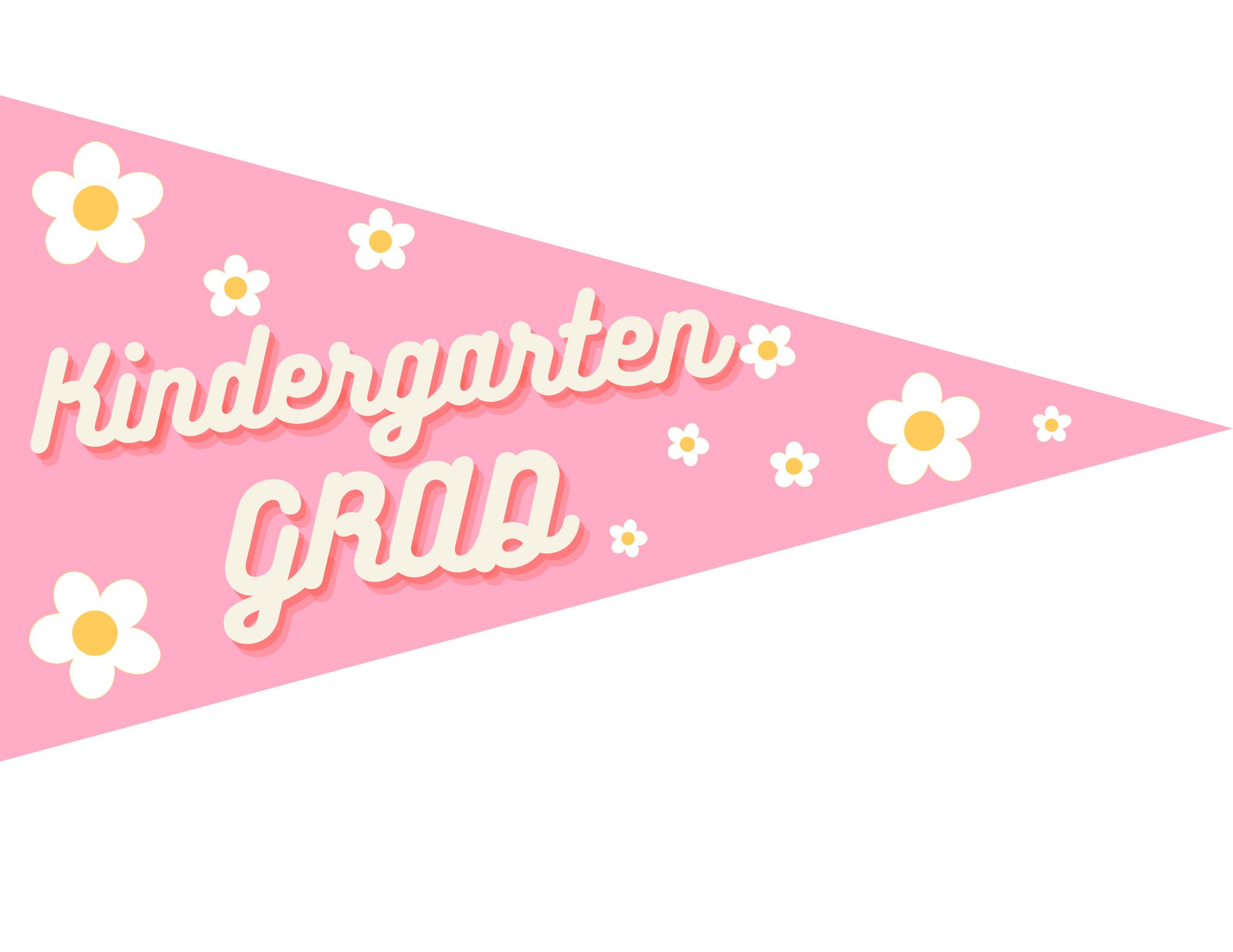 Kindergarten Grad Pennant Flag PRINTABLE - Etsy