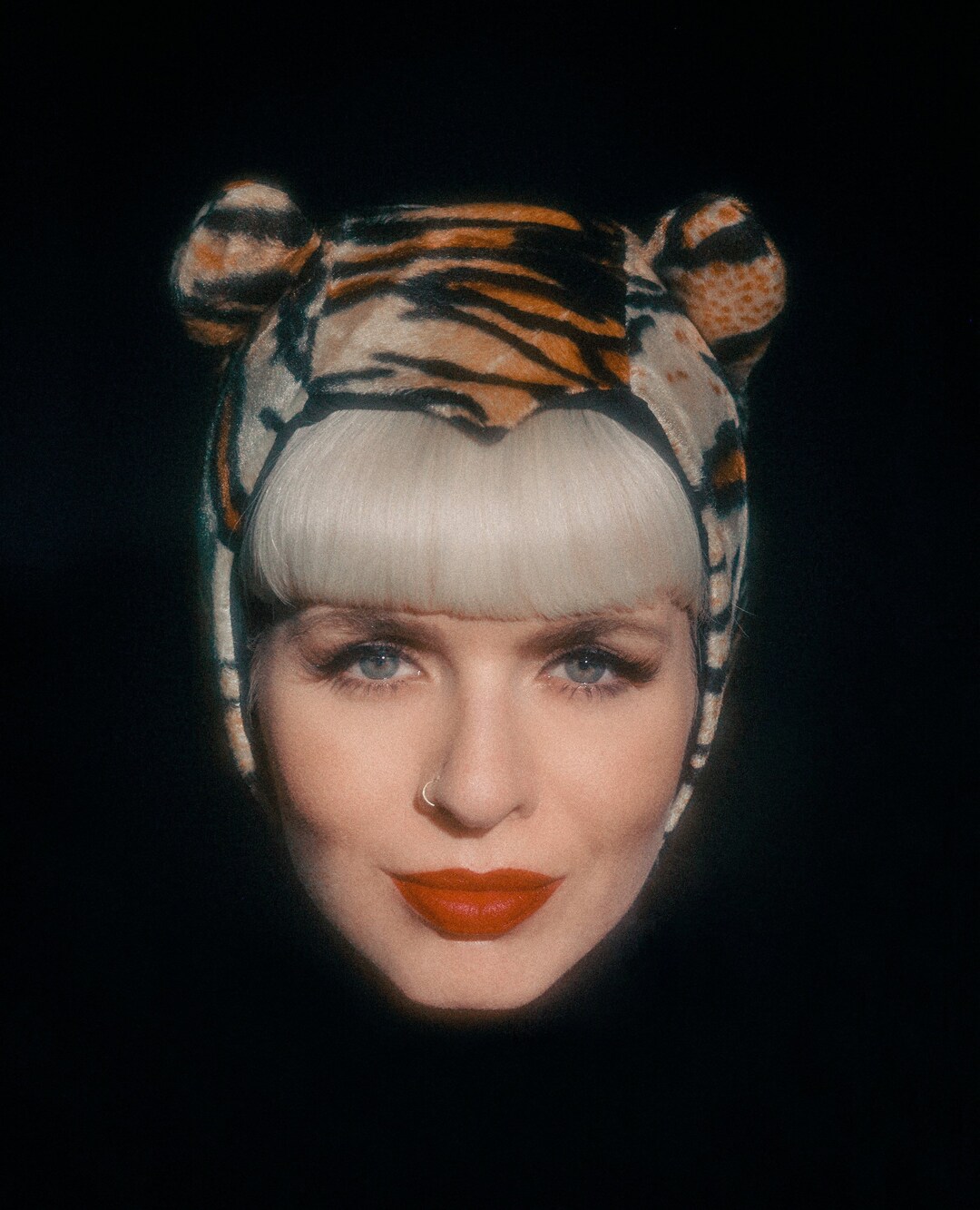 TIGER BONNET, Faux Fur, Vintage Inspired Faux, Hood, Cap, Halloween - Etsy