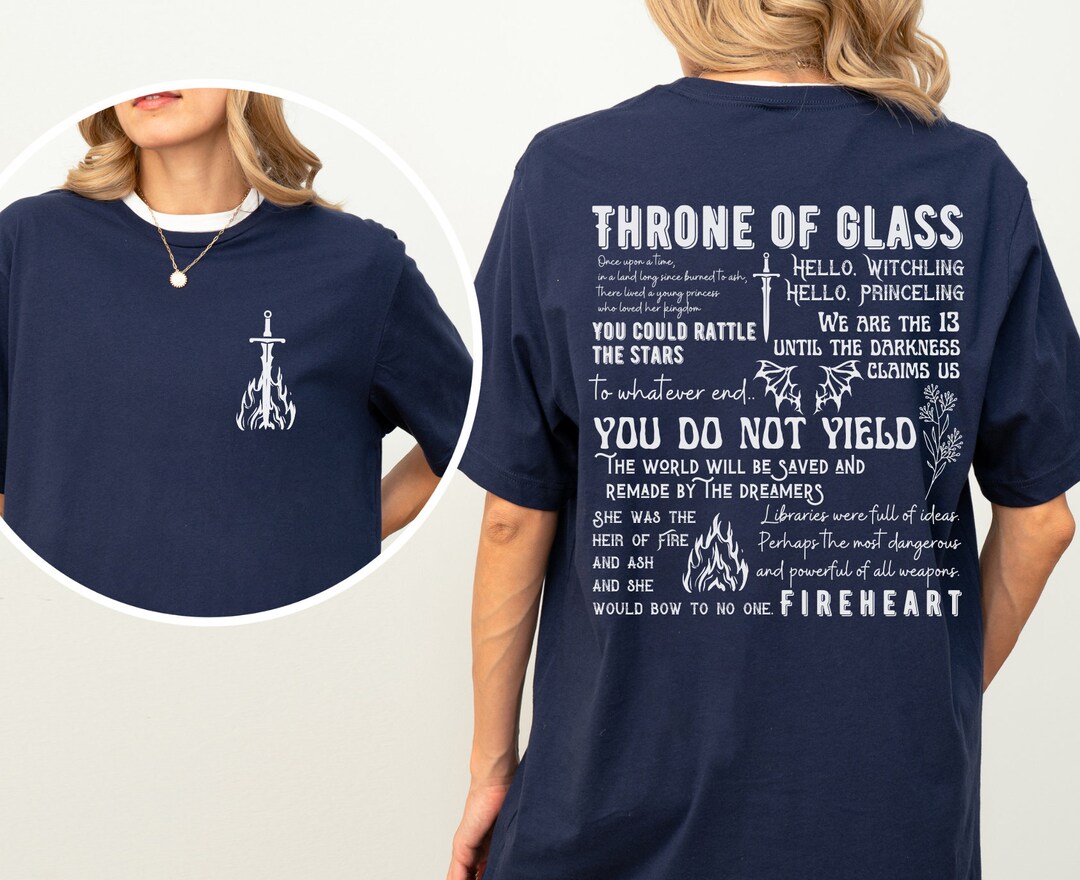 Throne of Glass Shirt, OFFICIALLY LICENSED Sarah J Maas Merch, TOG ...
