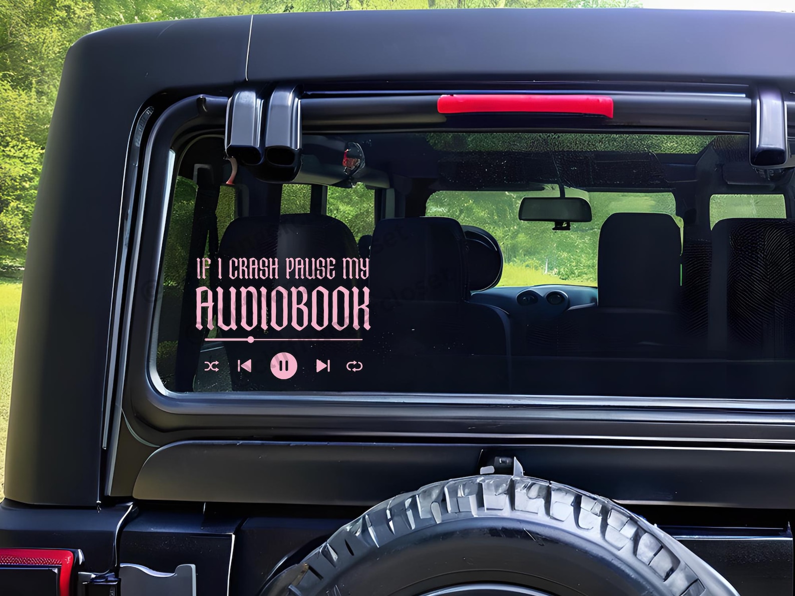 Pause My Audiobook Car Decal, UV DTF 3D Permanent Sticker, Booklover ...