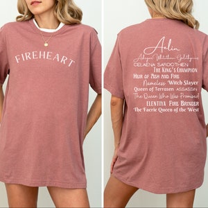 Aelin’s Alias Shirt, Officially Licensed Throne of Glass, Fireheart ...