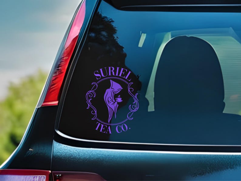 Suriel Tea Co. ACOTAR Decal, UV 3D Sticker, Sarah J Maas Car Sticker ...