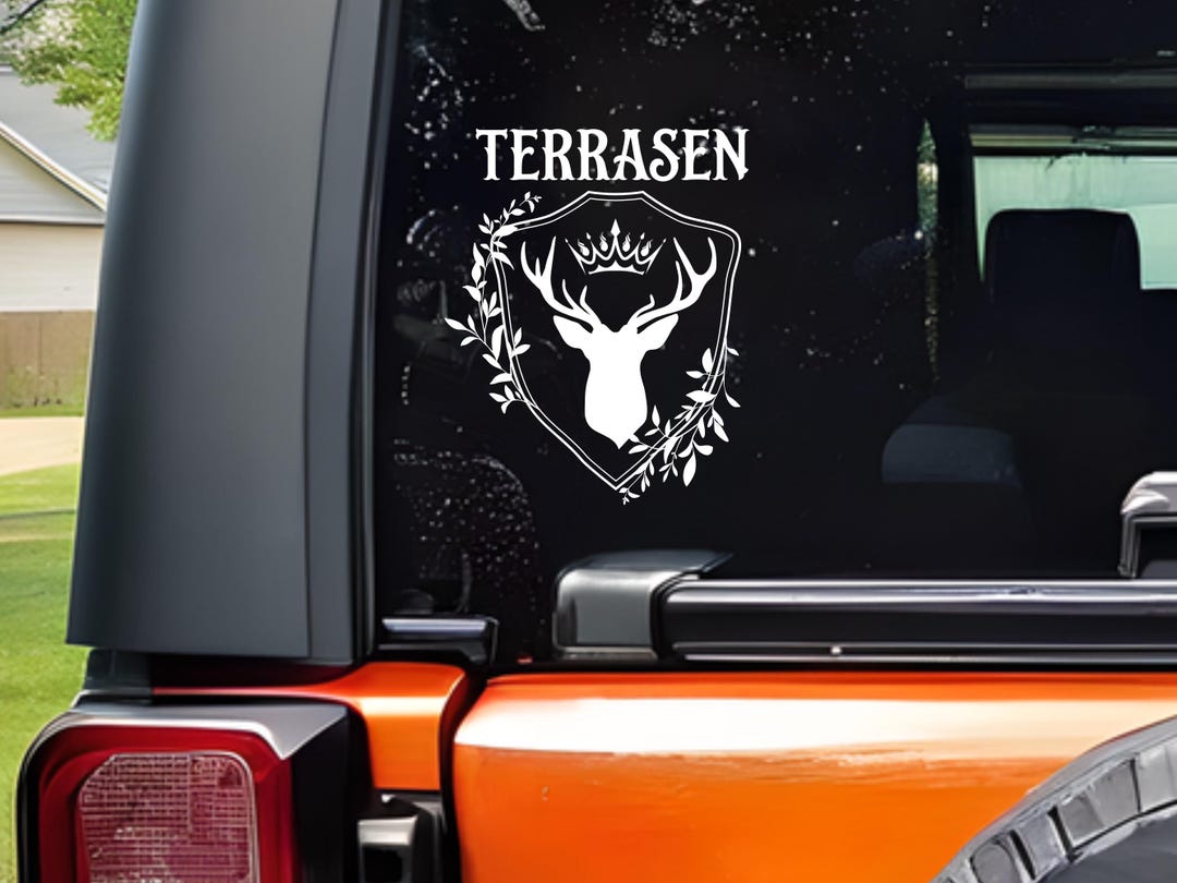 Terrasen Throne of Glass Car Decal, UV 3D Sticker, Sarah J Maas Sticker ...