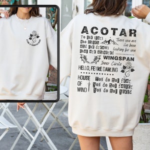 ACOTAR Sweatshirt, Officially Licensed Sarah J Maas Merch, A Court of ...