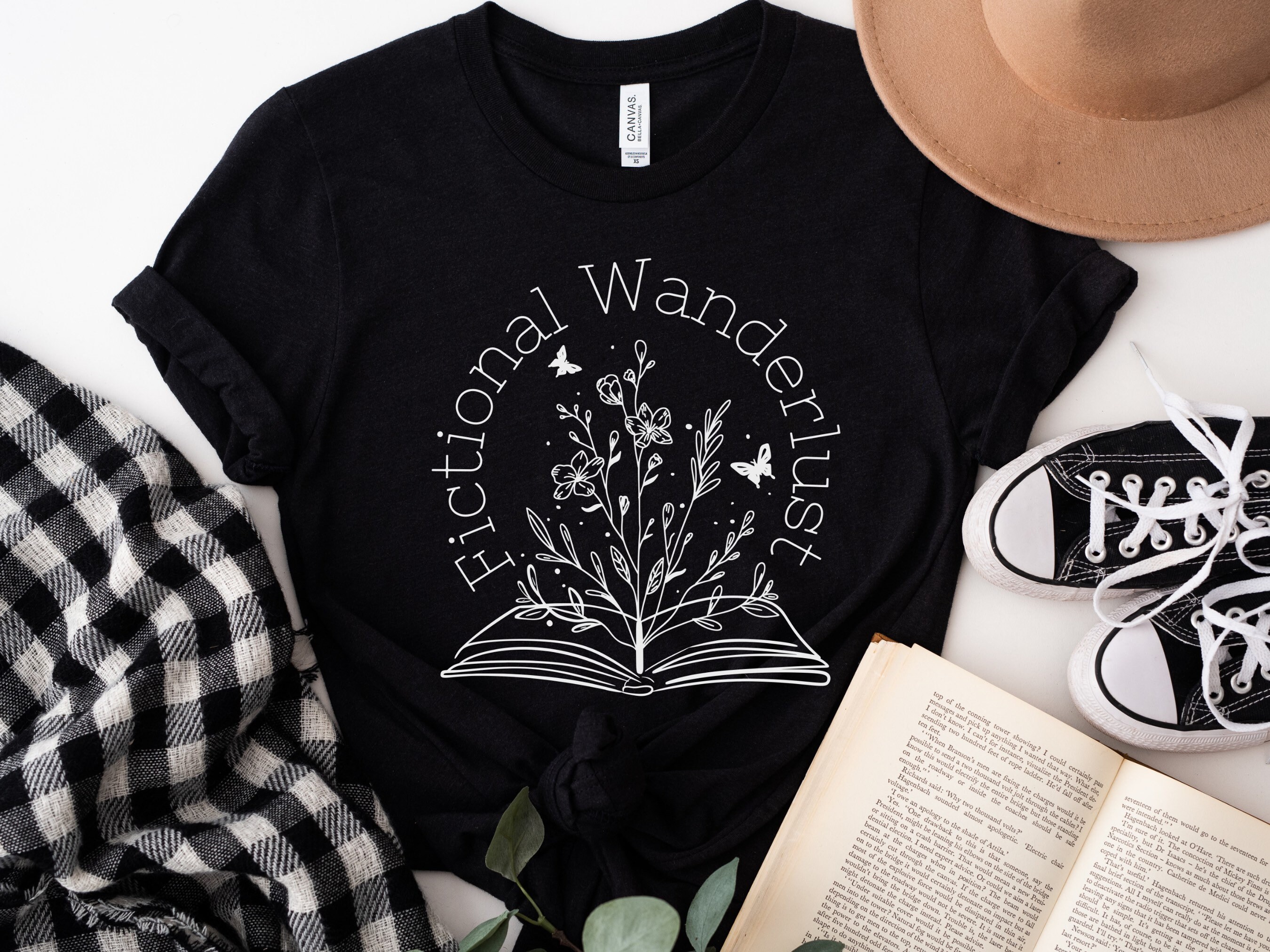 Fictional Wanderlust Book T-shirt, Book Lovers Shirt, One More Chapter Shirt, Paranormal Romance ...