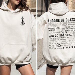 Throne of Glass Sweatshirt, OFFICIALLY LICENSED Sarah J Maas Merch TOG ...