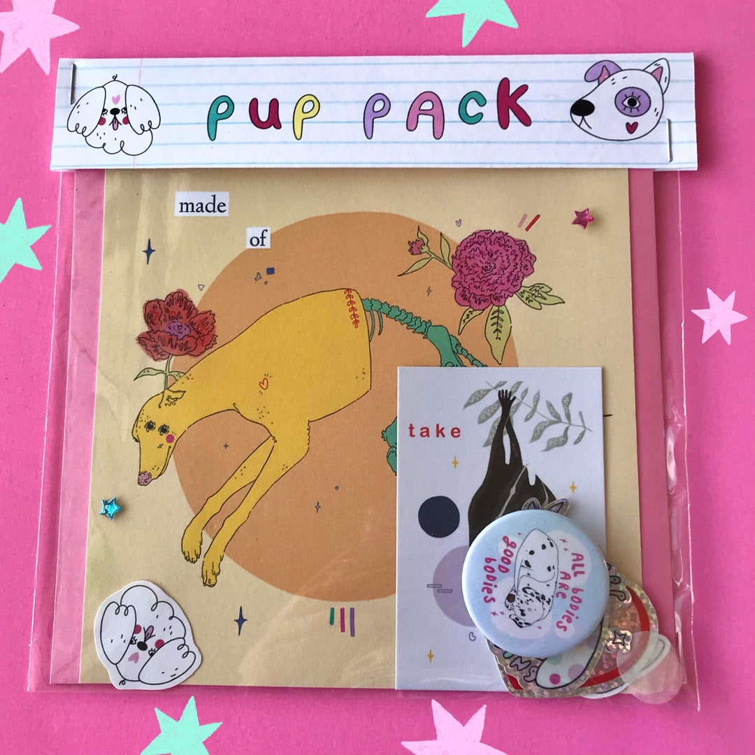 Pup Pack ~ Print, Badge, Stickers - Etsy
