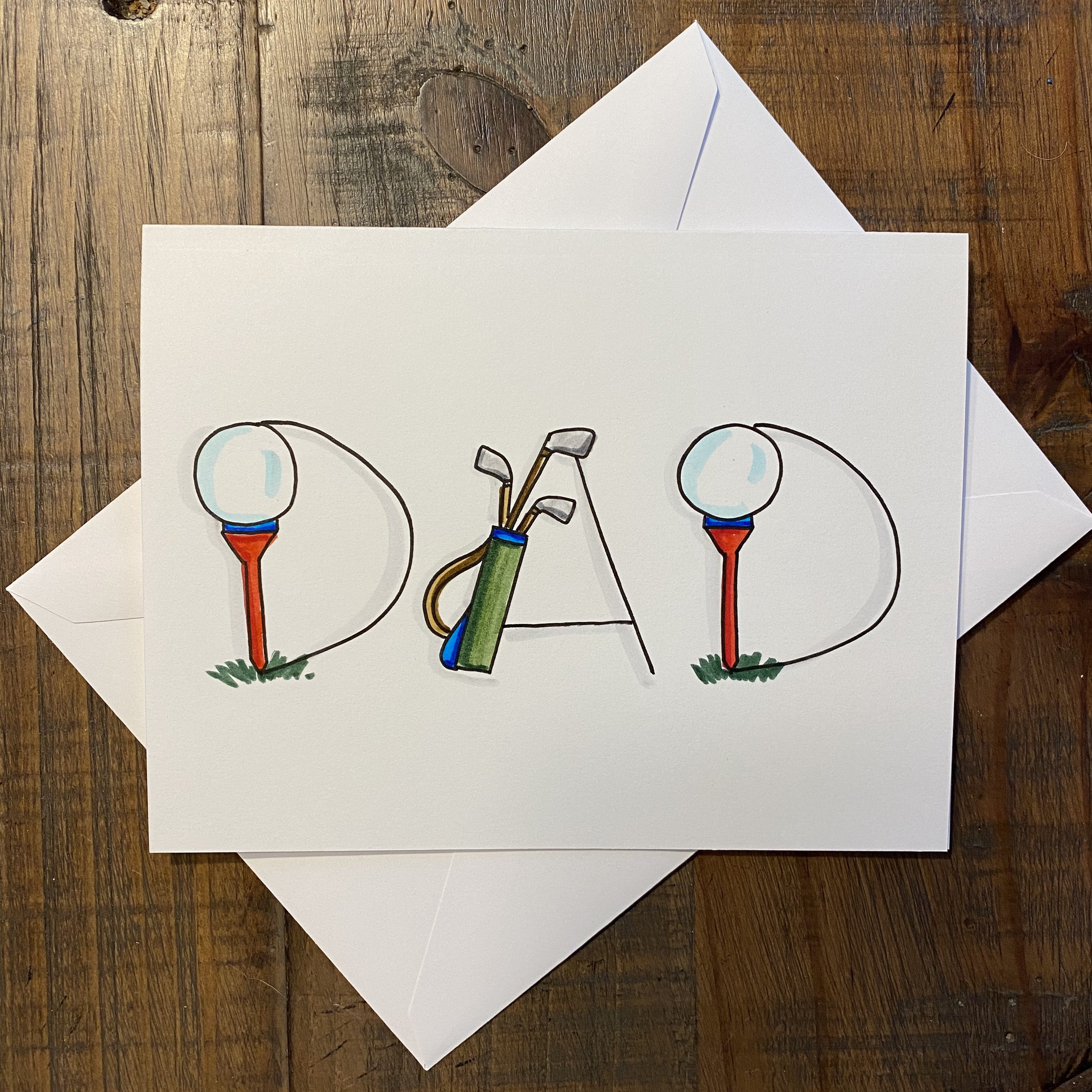 DAD Golf Birthday Card | Etsy