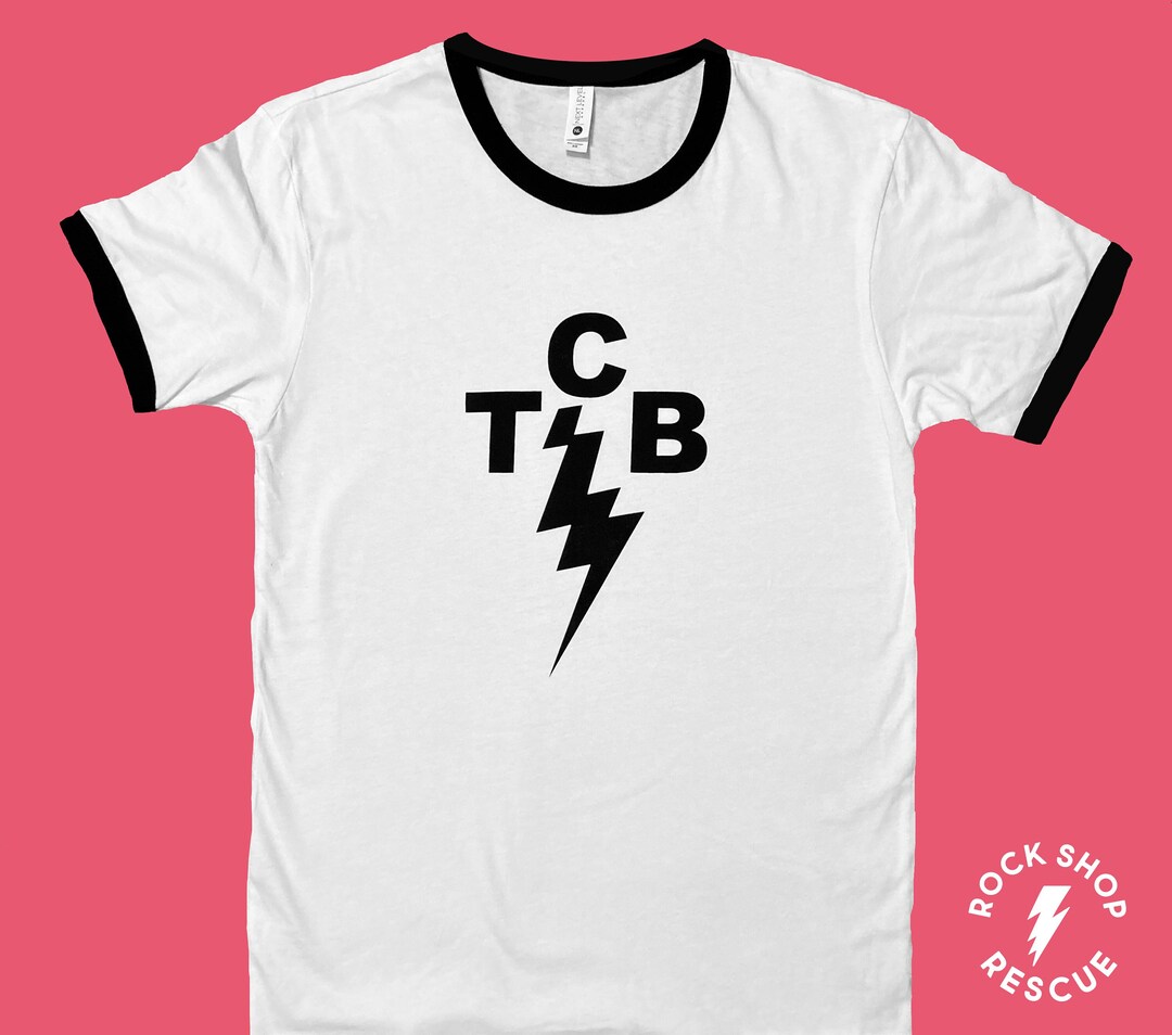 TCB Lightning Bolt T-shirt Vintage Retro 1970s Style Ringer Men's ...