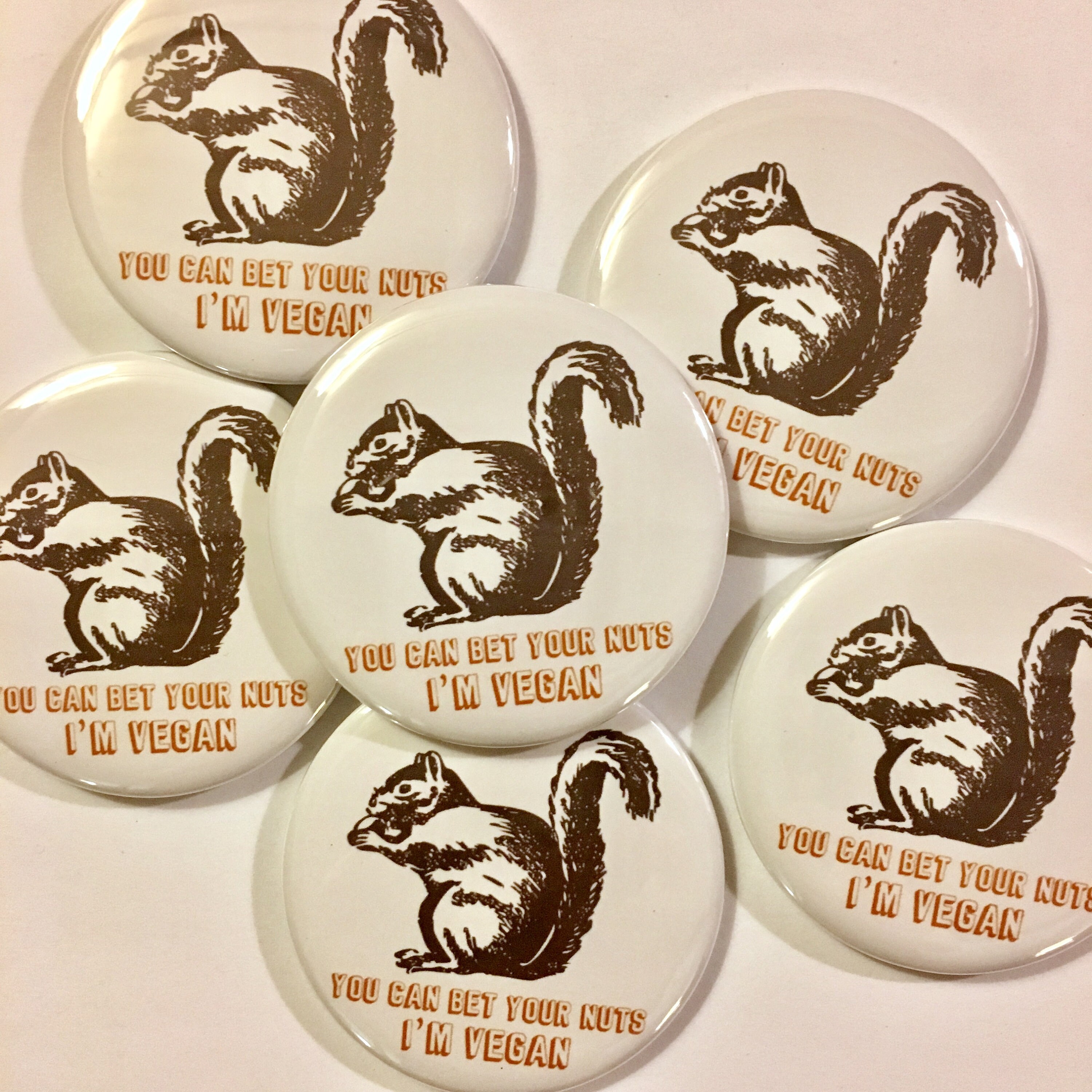 You Can Bet Your Nuts I'm Vegan Squirrel 2.25 Pin - Etsy Australia