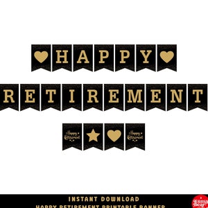 Retirement Banner Printable, Retirement Party Decor, Farewell Banner ...