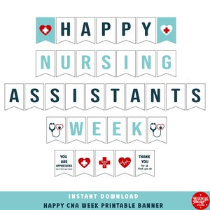 CNA Week Printable Banner, Certified Nursing Assistants Sign, CNA Week ...