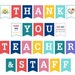 Printable Thank You Teacher Banner Teacher Appreciation Gift, Teachers ...