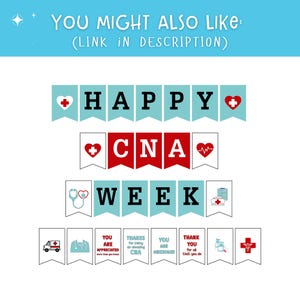Happy CNA Week Banner Printable, We Love Our Nursing Assistants Banner ...