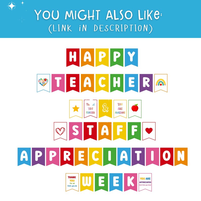 Teacher Appreciation Banner: Thank You Teachers & Staff - Etsy