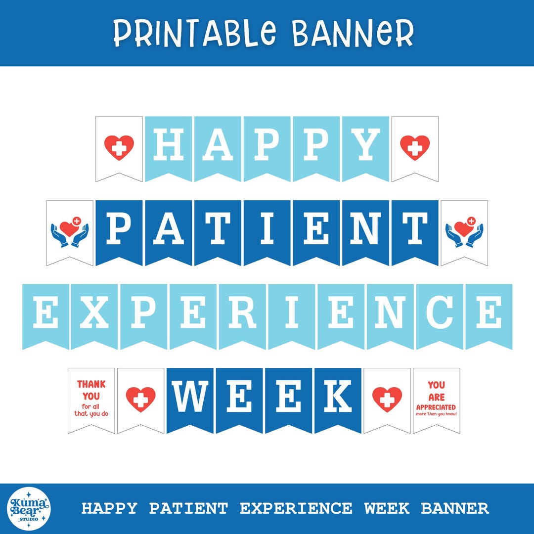 Patient Experience Week Banner Printable, Hospital Office Celebration ...