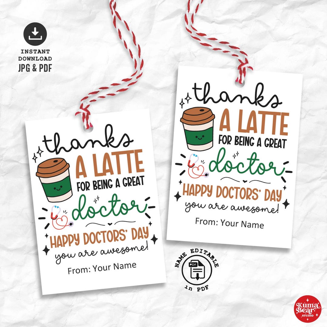 Doctors Day Tag Printable, Happy National Doctors Day Gift Tags, Doctor ...