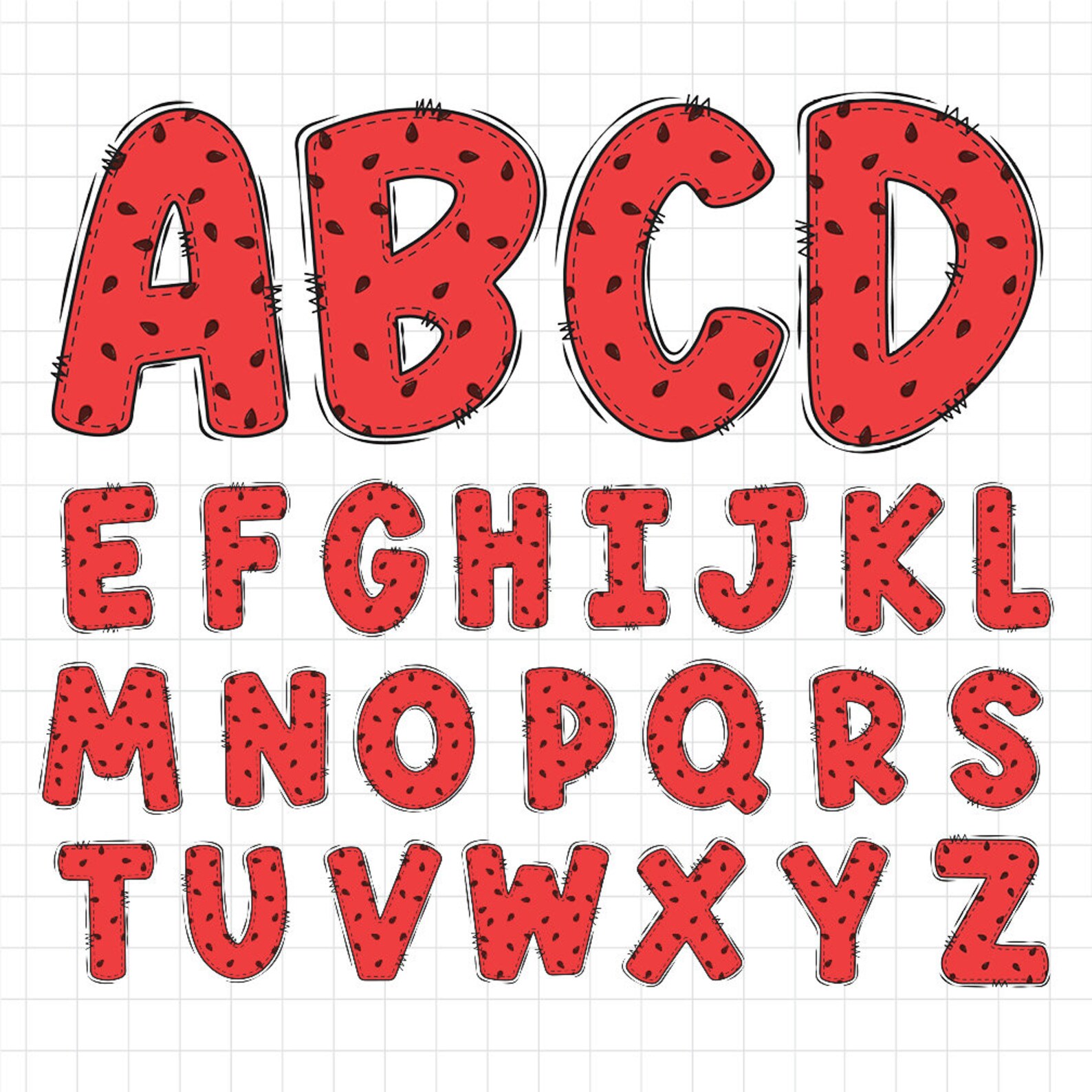 Summer Alphabet PNG Summer Doodle Alphabet Bundle Summer PNG - Etsy