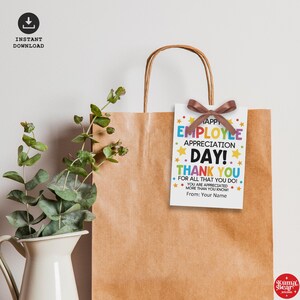 Employee Appreciation Gift Tags, Employee Appreciation Day Tags ...
