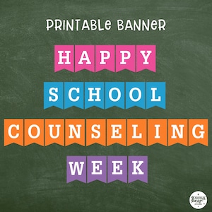 School Counseling Week Printable Banner, School Counselor Week ...