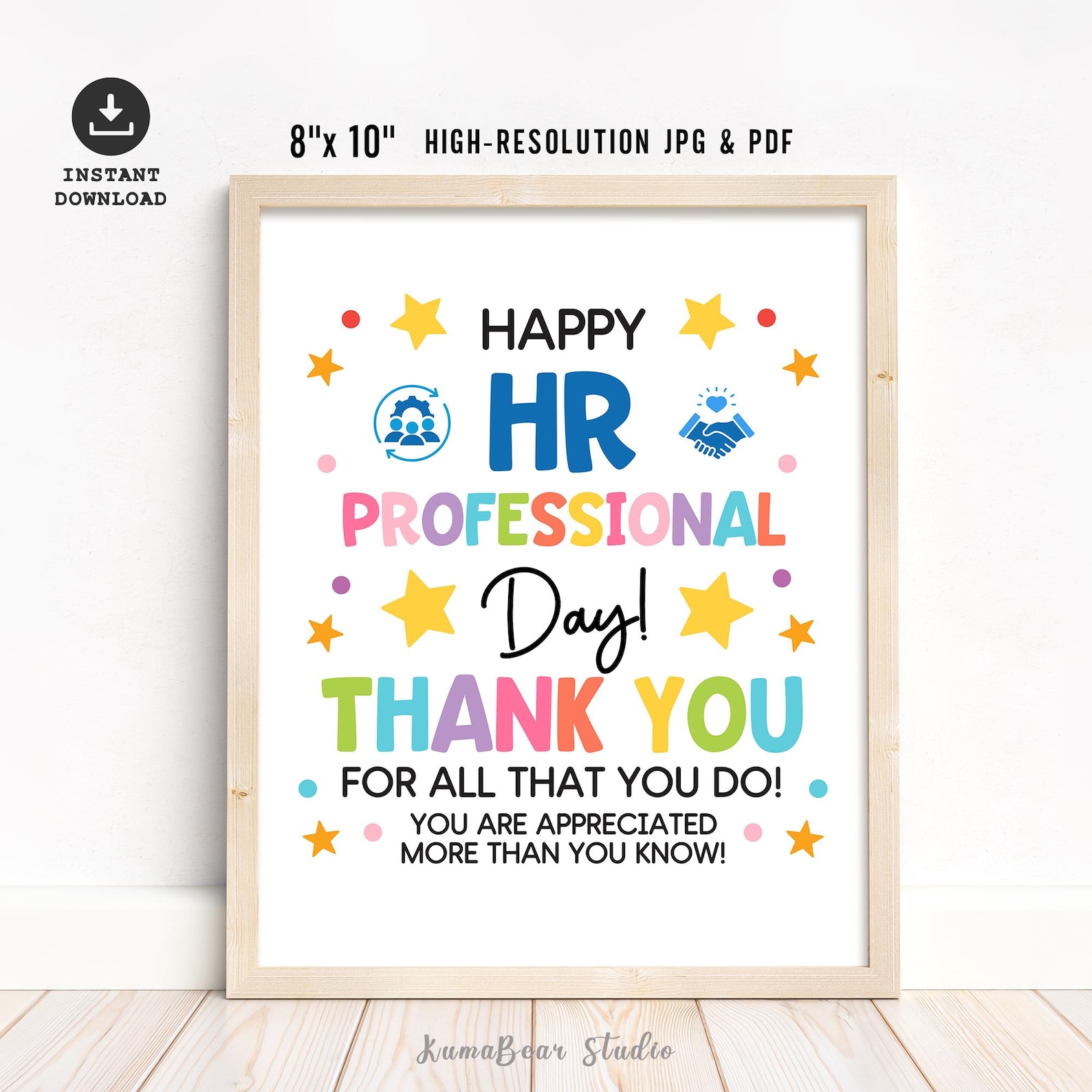 Human Resource Day Poster Printable – HR Professional Appreciation Sign ...