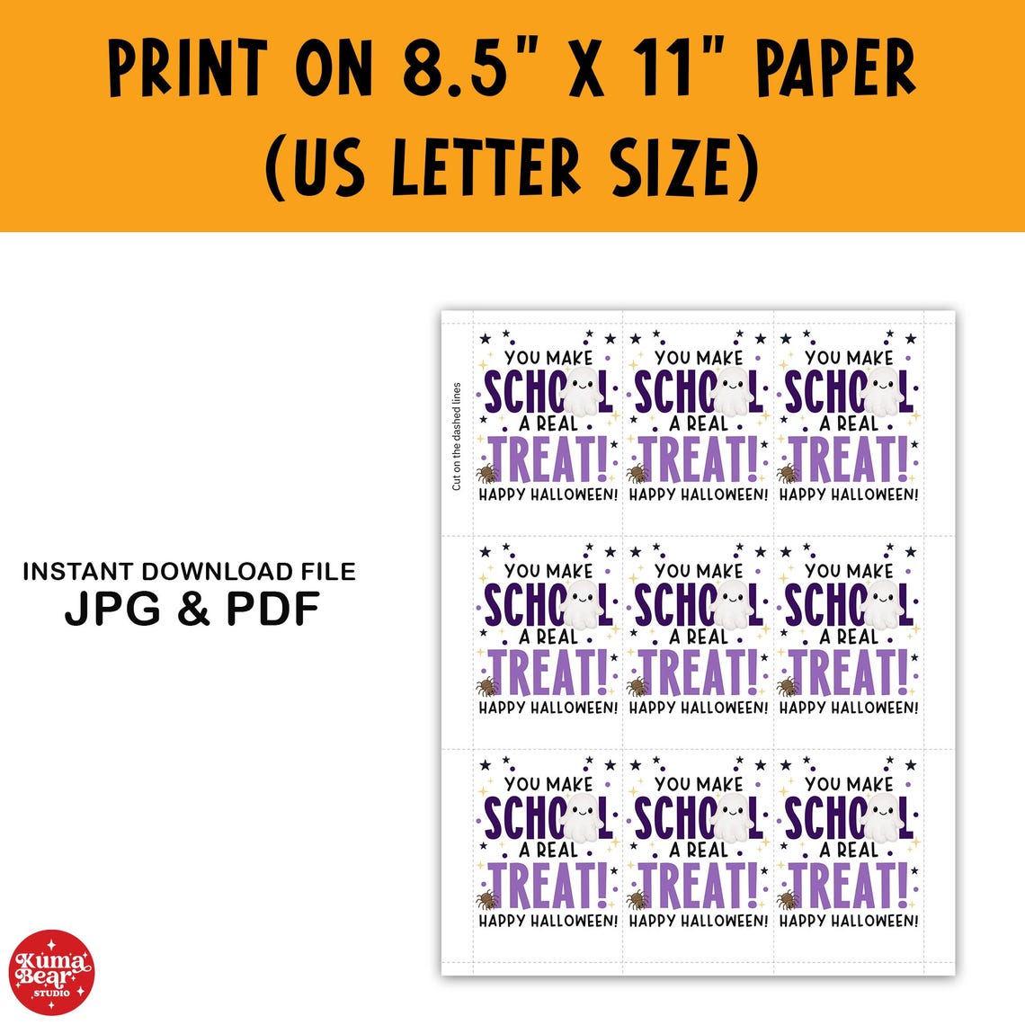 Halloween Teacher Gift Tags – School Treat Tags, Classroom Favor Tags ...