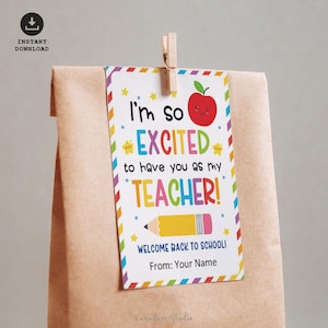 First Day of School Gift Tag Printable, Welcome Back to School Tag ...