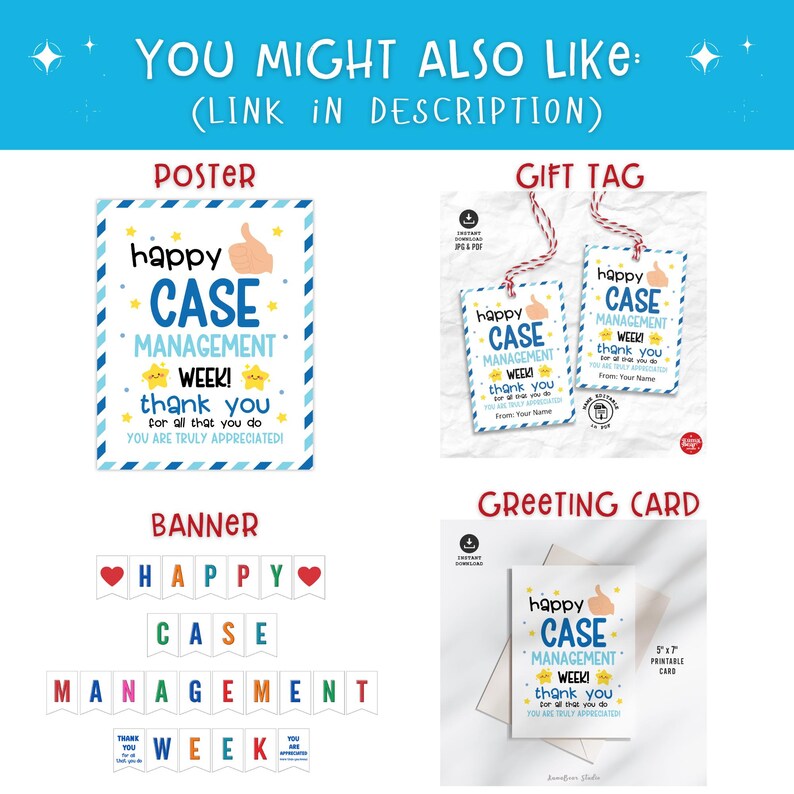 Case Management Week Sign Printable – Case Manager Appreciation Poster ...