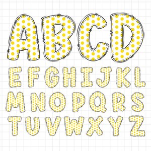 Summer Doodle Alphabet Letters PNG Sublimation, Summer Doodle Letters ...