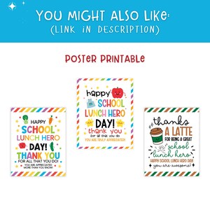 School Lunch Hero Printable Banner, Happy School Lunch Hero Day Banner ...