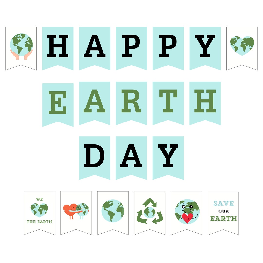 Earth Day Banner, Printable Earth Day Banners, Happy Earth Day ...