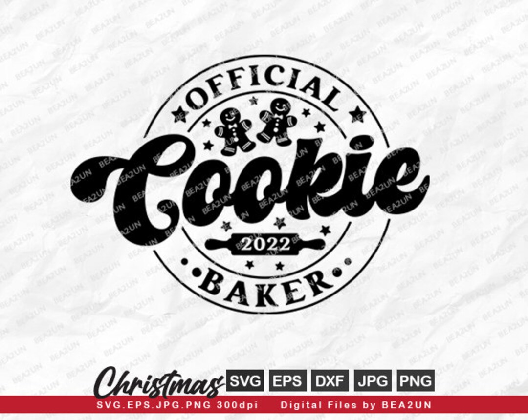 Official Cookie Baker SVG, Retro Christmas Sublimation, Cookie Baking ...