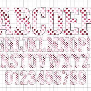 Cute Pink Alphabet PNG, Alphabet Sublimation, Alphabet Letters Bundle ...